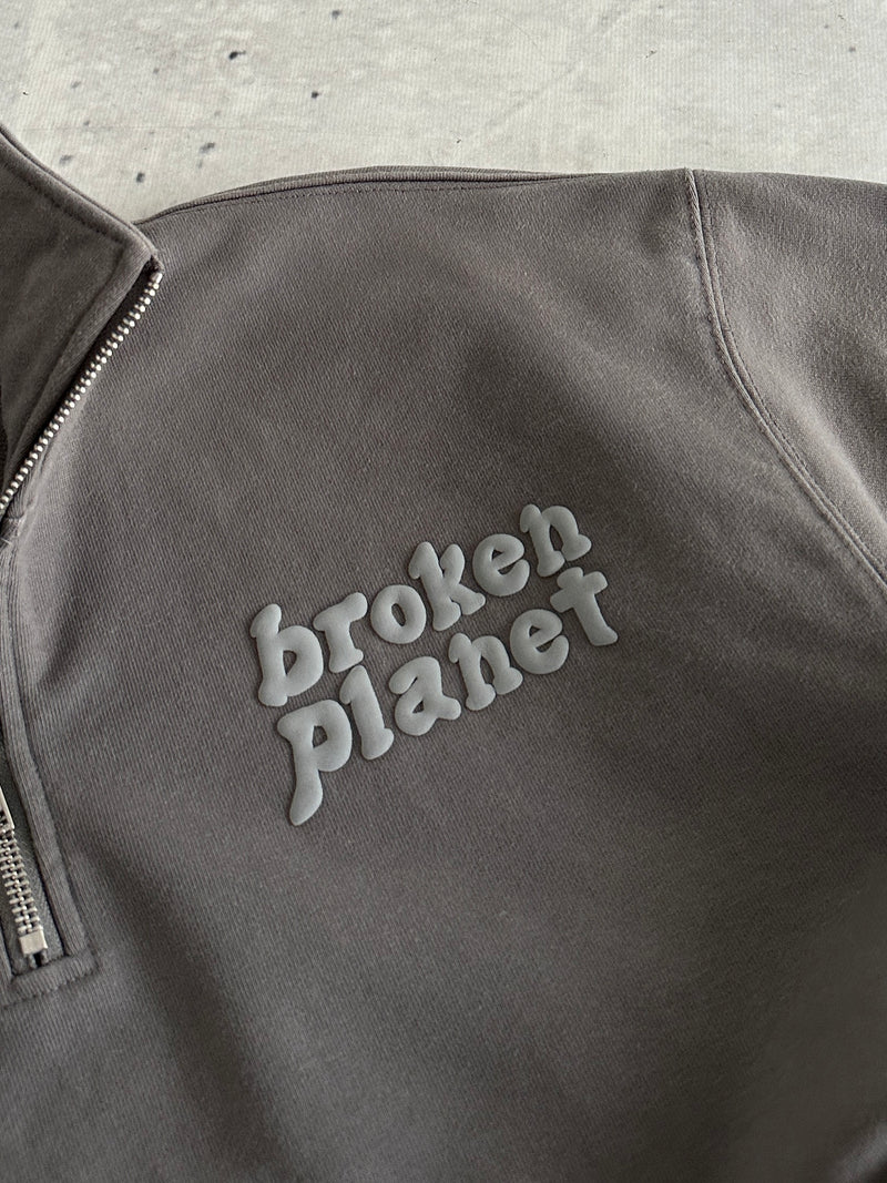 Broken Planet Heavyweight 1/4 Zip Pullover Sweatshirt (S) – Smooth Cactus