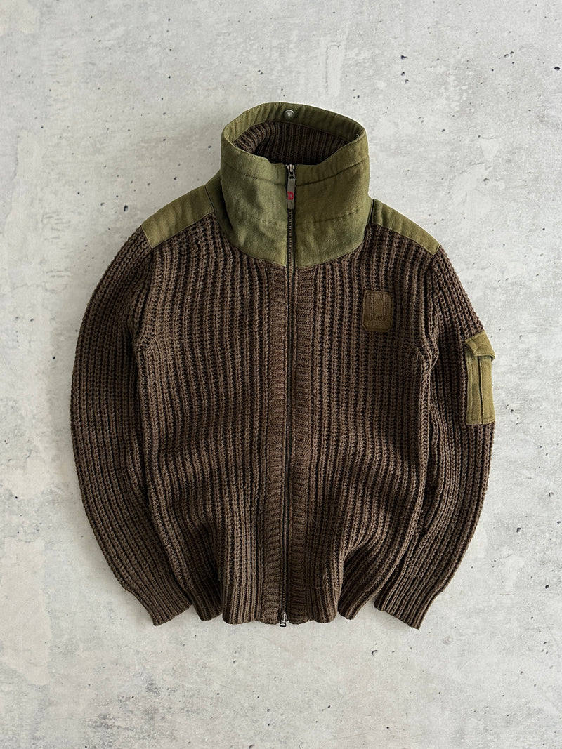Diesel Wool Chunky Knit Zip Up Jumper (S) – Smooth Cactus